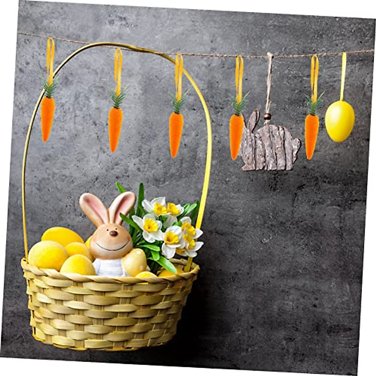 DECHOUS 10pcs Easter Decoration Easter Carrot Easter Tree Decorations and Ornaments Egg Easter Tiered Tray Decor Easter Hanging Carrot Easter Hanging Ornaments Carrot Decor Set Rabbit Foam
