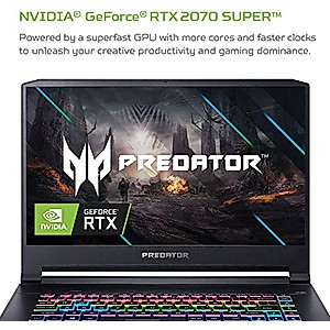 Acer Predator Triton 500 Gaming Laptop, 15.6" FHD NVIDIA G-SYNC Display 300Hz, Intel Core i7-10750H, NVIDIA GeForce RTX 2070 Super, 32GB DDR4 RAM, 1TB NVMe SSD, Wi-Fi 6, RGB Backlit KB