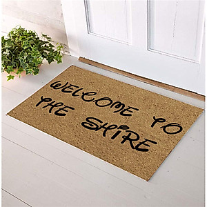 Artsbaba Door Mat Welcome to The Shire Doormat Rubber Non-Slip Entrance Rug Floor Mat Balcony Mat Funny Home Decor Indoor Mat 23.6 x 15.7 Inches, 0.18 Inch Thickness