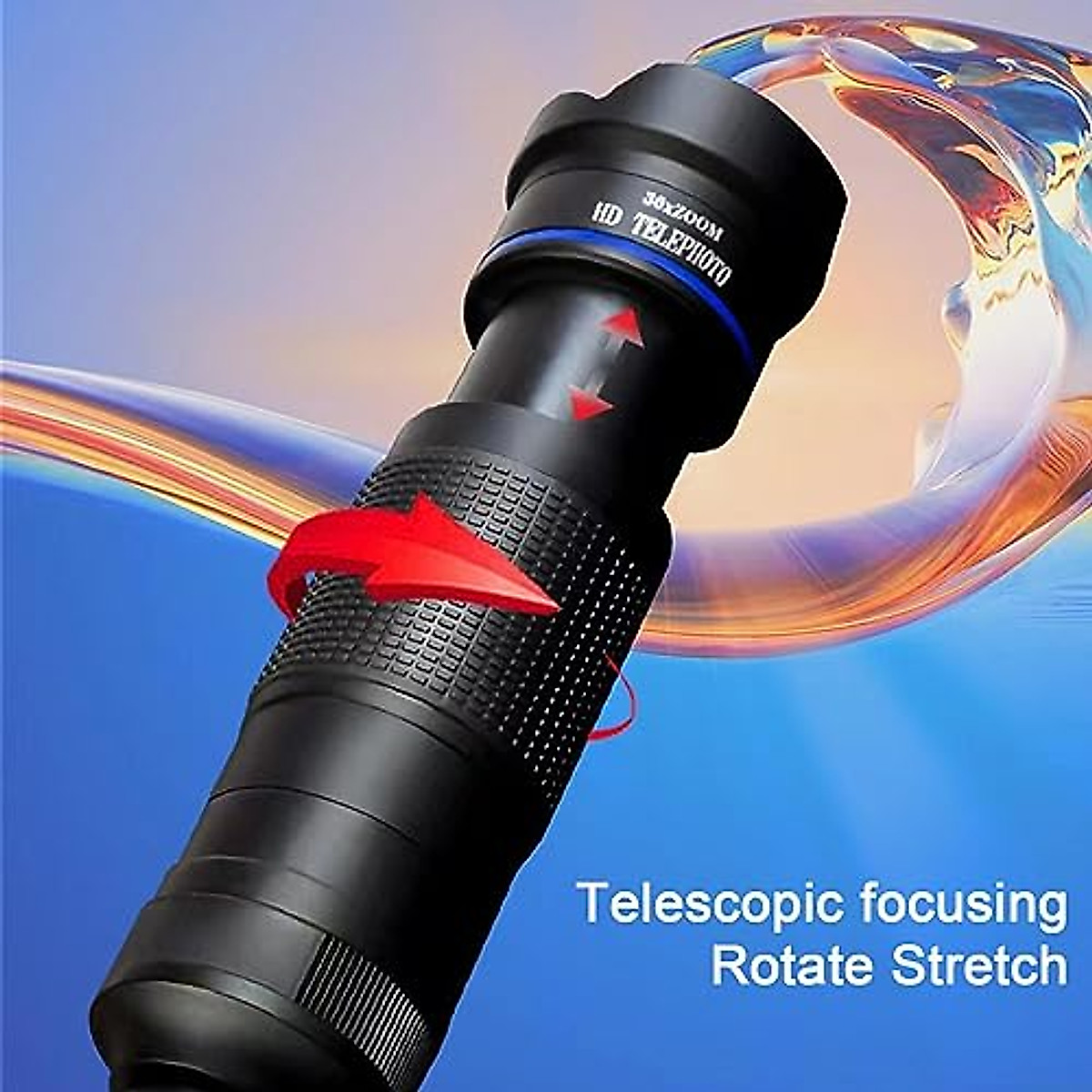 36x Cell Phone Zoom Lens Kit 4 in 1 with Phone Clip High-Definition Universal Kit for Most of The Cell Phone Good Color Reproduction for A Variety of Phone