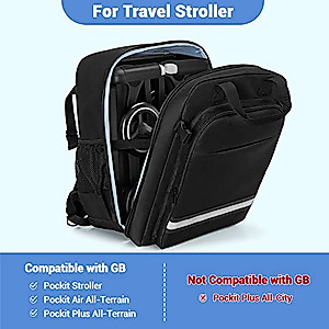 HODRANT Stroller Travel Bag Compatible with GB Pockit and Pockit Air Plus All Terrain, Lightweight Stroller Backpack for Flight Essentials, Portable Stroller Gate Check Bag for Airplane, Bag Only