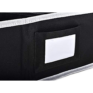 Gift Wrap Storage Organizer - Easily organize Wrapping Paper, Ribbons, Bows, Scissors. Fits 18-24 Standard Rolls. Keeps Holiday Gift Supplies in Perfect Condition and Ready for Next Season. (Black)