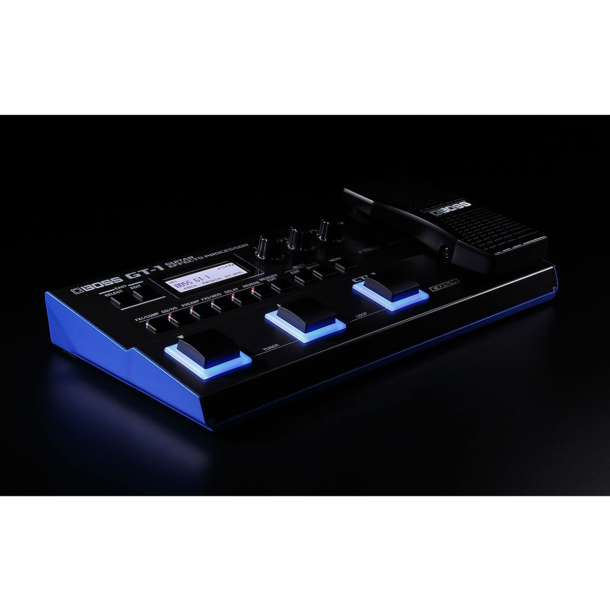 BOSS GT-1 Guitar Effects Processor Bundle with AC Adapter, Instrument Cable, Patch Cable, and Picks