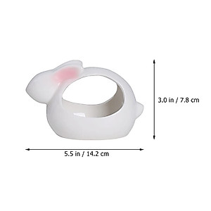 GANAZONO Bunny Succulent Planter Outdoor Decor Rabbit Shaped Planter Ceramic Plant Pot Easter Bonsai Succulent Container Bunny Plant Pot for Easter Party Favors Decoration Indoor Plants