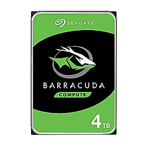 Seagate 4TB BarraCuda SATA 6Gb/s 256MB Cache 3.5-Inch Internal Hard Drive (ST4000DM004) Single Pack,Mechanical Hard Disk