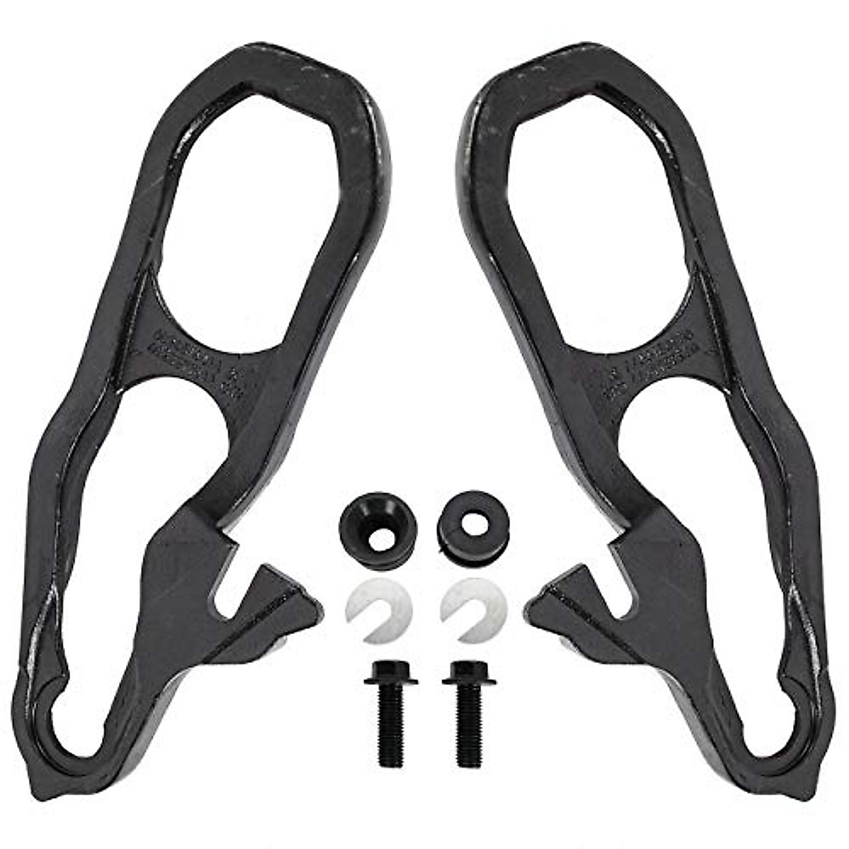 KARPAL 1 Pair Front Left & Right Frame Tow Hook + Bumper Bezel Compatible With 2019-2022 Ram 1500 Black