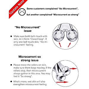 Microcurrent Face Massager Roller, 5D Microcurrent Facial Device Facial Massager Beauty Skin Care Tool for Face Eye Neck, Gift for Women