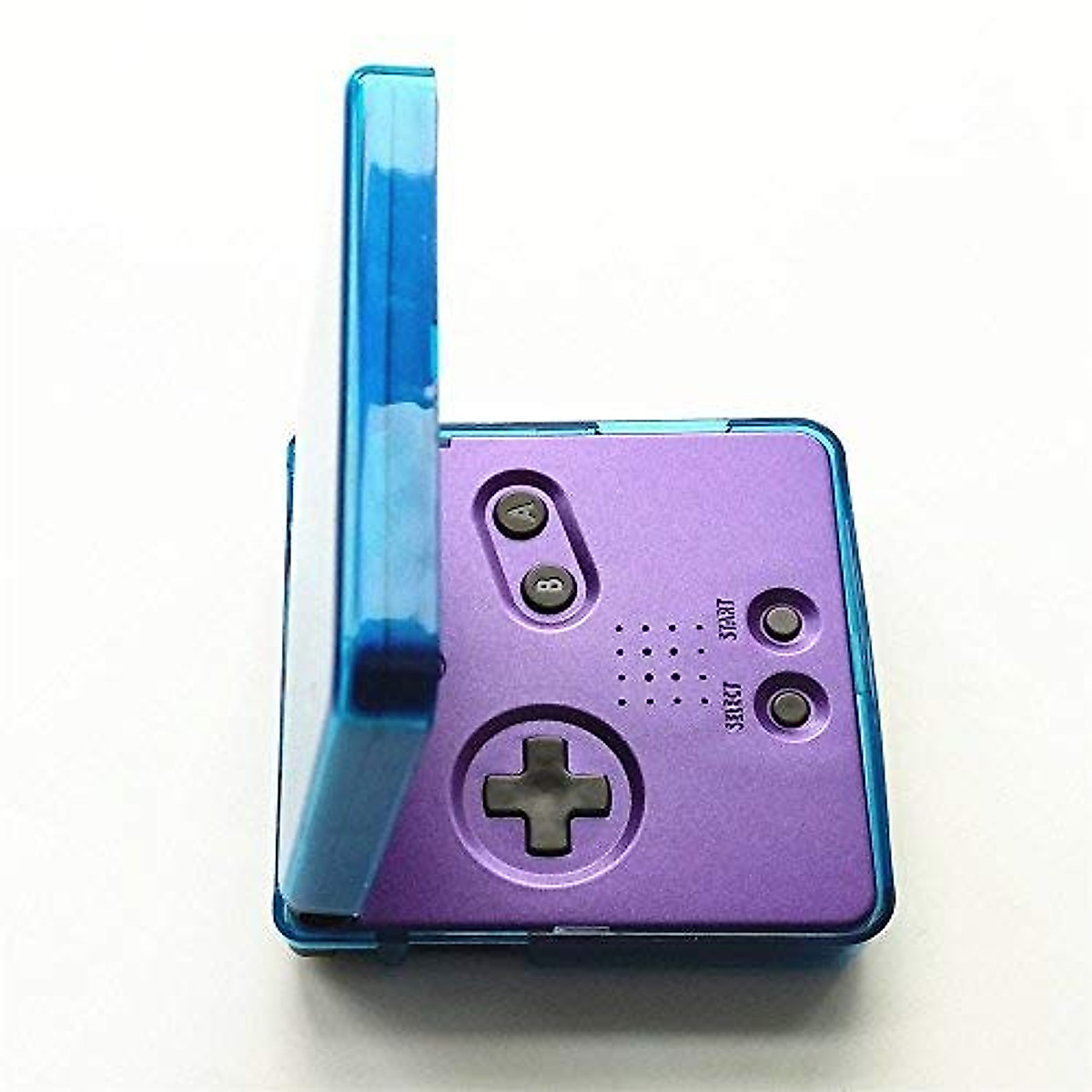 New Upper and Lower lid Plastic Protective Cases for Nintendo GBA SP Gameboy Advance Sp Console-Clear Blue