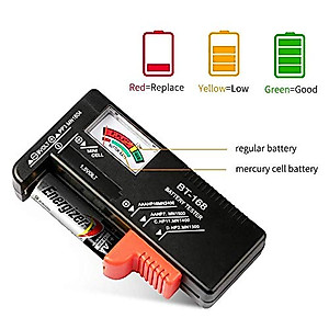 MZD8391 All-in-1 Battery Tester, Universal Battery Checker for AA AAA C D 9V 1.5V Button Cell Batteries Household Batteries (No Battery Required for Operation) (1)