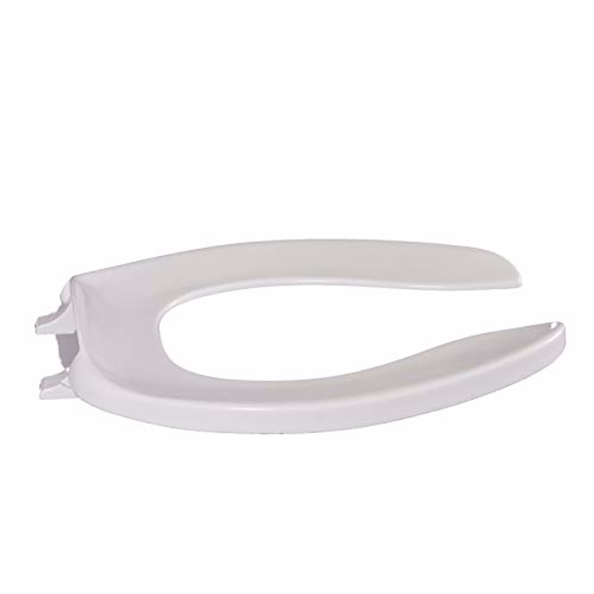 Centoco AM500STSCCSS-001 Antimicrobial Elongated Plastic Toilet Seat, Open Front No Cover, Stainless Steel Hinges, Heavy Duty Commercial Use, Off-White