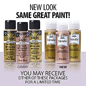 FolkArt multisurface metallic paint, 2 oz, Bright Gold