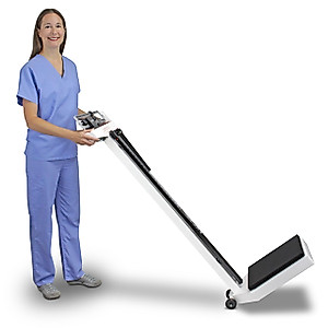 DETECTO 338 Mechanical Physician Beam Scale with Wheels/Height Rod, Dual Reading KG/LB