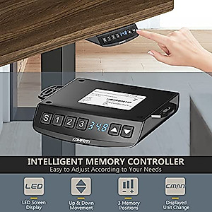 Tangkula Electric Dual Motor Standing Desk, 48 x 30 Inch Height Adjustable Sit Stand Computer Workstation w/ 3 Position Memory Controller, Anti-Collision Design, 1" Thick Tabletop, Home Office Desk