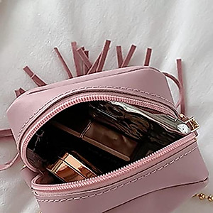 Satchel Bags for Women Crossbody Leather Shoulder Classic Small Capacity Leather Messenger Bag Chain Strap Clutch Bags, Brown