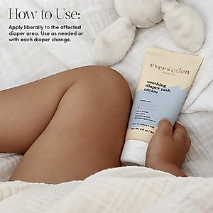 Evereden Soothing Diaper Rash Cream 3.0 oz | Clean and Unscented Diaper Care | Non-toxic and Fragrance Free
