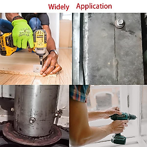 410 Stainless Steel Self Tapping TEK Screws Assortment,#8#10#12 Hex Head Self Drilling Screws for Metal