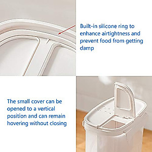 Poeland Storage Jars Canisters with Built-in partition / 4 compartments for Spaghetti Pasta Noodles Cereal - Peacock Green