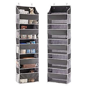 YOUDENOVA Over the Door Organizer, 5-Shelf Door Storage for Bathroom, Dorm, College, Hanging Door Organizer, Baby Organizer for Diapers 1 Pack, Grey