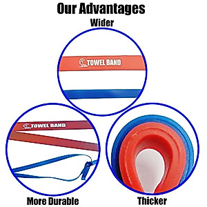 FRYPLS Beach Towel Bands,Durable UV-Resistant Silicone Towel Holder Clips Accessories for Summer Vacation,Suitable for Most Size of Chairs,Not Easy to Break(6 Pack)