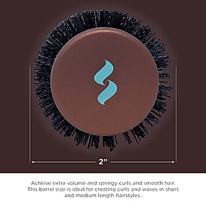 Spornette Ion Fusion 3 inch Round Brush With Thermal Ceramic Barrel And Ion-charged Anti Static Nylon Bristles For Blow Drying, Blow-outs, Curling, Styling, And Smoothing All Types Of Hair Textures