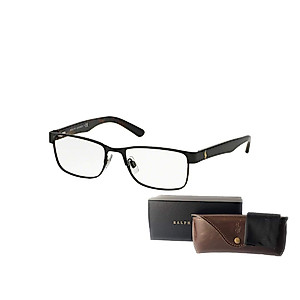 POLO RALPH LAUREN PH1157 9038 53M Matte Black Rectangular Eyeglasses For Men + BUNDLE with Designer iWear Eyewear Kit