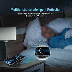 Natural Limestone 15W Wireless Charger, bhipo Fast Wireless Charging Pad, Compatible with iPhone 13/13Pro/13Pro Max/12/12 Pro/SE 2020/11, Samsung Galaxy S21 S20 Note 10, AirPods Pro(No AC Adapter)