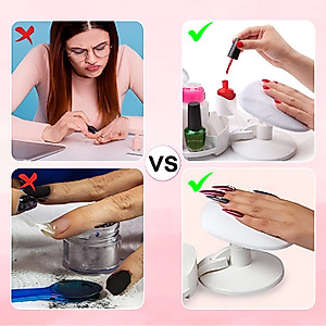 Makartt Nail Stand Hand Rest for Nails, Manicure Supplies, Nail Station Foot Rest for Pedicure with Multi Angle & Polish Trays, Nail Polish Stand Nail supplies for Salon Home DIY