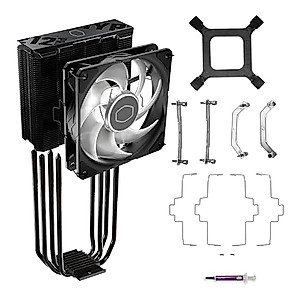Cooler Master Hyper 212 Pro aRGB CPU Air Cooler, SickleFlow Edge 120 PWM Fan, Composite 4 Copper Heat Pipes, 152mm Tall, Sleek Top Cover, AMD Ryzen AM5|AM4, Intel LGA 1851|1700 Brackets