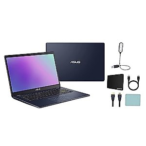 ASUS 14" Ultra Thin FHD PC Laptop, Intel Celeron N4020, 4GB RAM, 128GB, NumberPad, 1 Year Microsoft 365, Windows 11 Home in S Mode, Star Black + Accessories