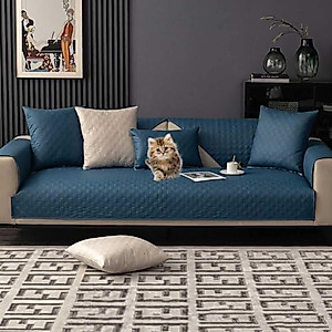 Sectional Couch Covers Sectional Couch Covers, L/u Shape Sofa Slipcover Water Resistant Furniture Protector Cover 2/3/4 Cushion Armrest Backrest (only 1 Piece) (Color : Light Blue, Size : 70X150CM)