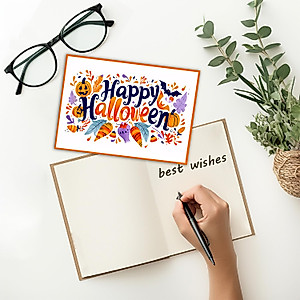ANCEPO Funny Halloween Cards and Envelopes for Adults, Halloween Thank You Gifts, Happy Halloween Greeting Cards, Halloween Decorations for Kids Party Indoor
