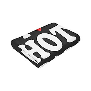 I Love Hot Dads I Heart Hot Dads Blanket Gifts Funny Throw Blanket Flannel Blanket Ultra-Soft Blanket Fuzzy Blanket Plush Blanket Soft Cozy Lightweight Blanket for Sofa Bed 40"x30"