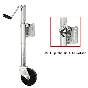 HUAALIUCHE Trailer Jack with 6-Inch Wheel, Heavy-Duty Swivel Mount,1000-LB Capacity