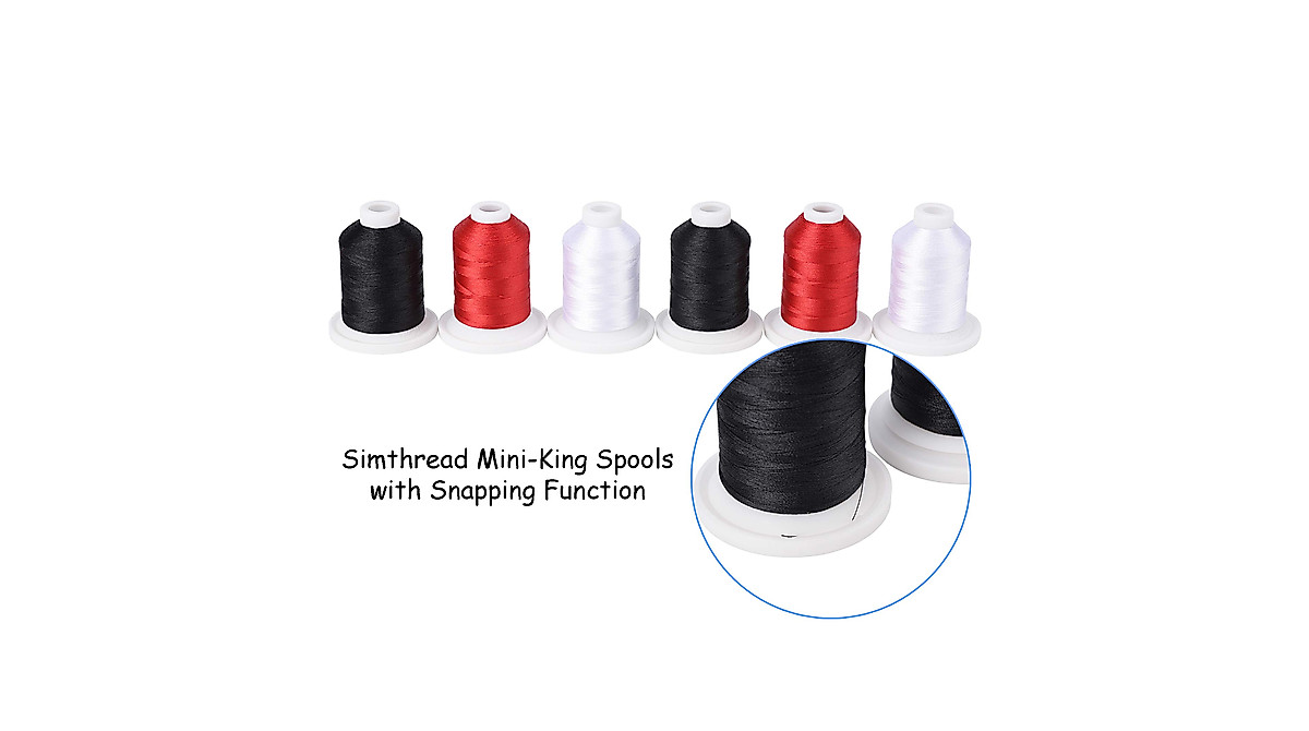 Simthread Embroidery Thread Kit - 21 Spools for Pros