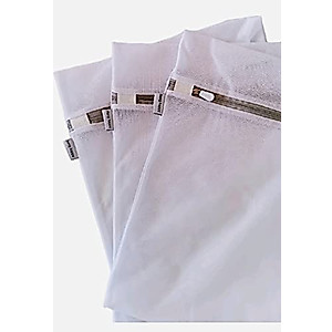 Heng happy 3pcs Small Mesh Laundry Bags for Socks,Delicates, Washing Machine,Underwear, Lingerie, 12 x 16 inches