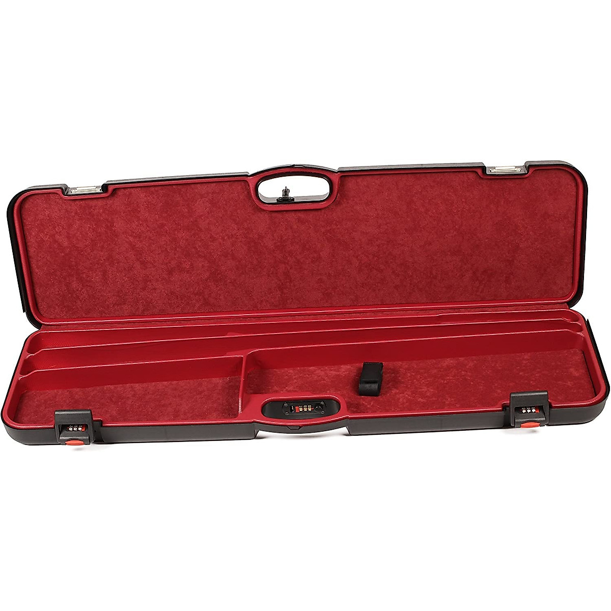 Negrini Cases 1603/IS-2C/4782 Shotgun Case for O/U PP/1 Gun/2 Barrels up to 36-Inch, Black/Red