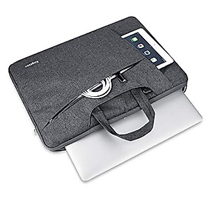 Kogzzen 16 15.6 15.4 15 Inch Laptop Sleeve Messenger Shoulder Bag Compatible with MacBook Pro 16/15/ Surface Laptop 15/ Surface Book 15, Slim Waterproof Protective Case Dell HP Lenovo Asus - Gray