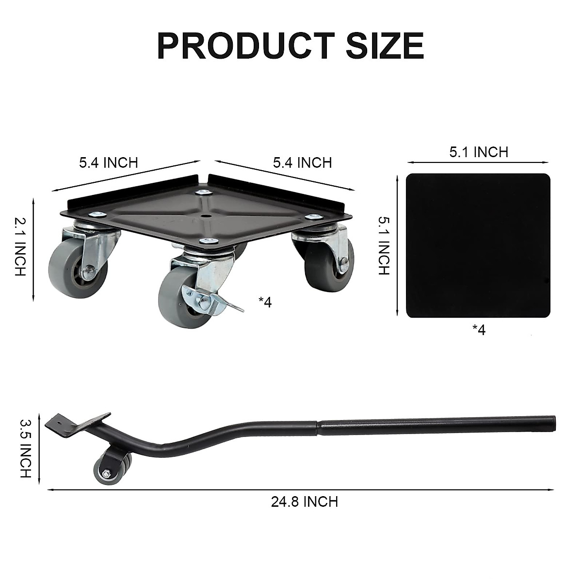 WEPUMP Furniture Movers with Wheels & Furniture Lifter Set, 360° Rotation Wheels Double Bearing Roller Mute+Smooth，Easy to Moving Heavy Furniture Load Capacity 880 Lbs