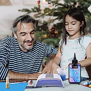 LET'S RESIN UV Resin,200g Low Viscosity Crystal Clear Ultraviolet Thin Epoxy Resin, Quick-Curing&Low Shrinkage UV Resin Kit for Crafts, Jewelry Making, Casting