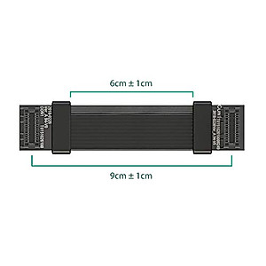 LINKUP - Flexible SLI Bridge GPU Cable Extreme High-Speed Technology Premium Shielding 85 ohm Design for NVIDIA GPUs Graphic Cards┃NOT Compatible with AMD or RTX 2000/3000 GPU - [6 cm]