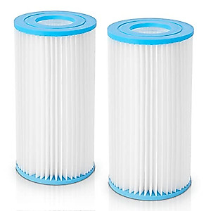 JUWO 2-Pack Pool Filter A or C Kit Replacement for Intex & Bestway1000/1500/530 GPH Above Ground Pool Pump, Replace Part Type A or C