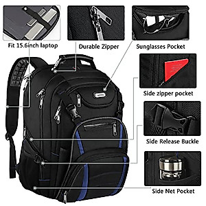 Jiefeike Travel Laptop Backpack, 17.3inch Extra Large for Men Women,Basketball Backpack with USB Charging Port RFID Anti Theft TSA Approved,School College Student Bag