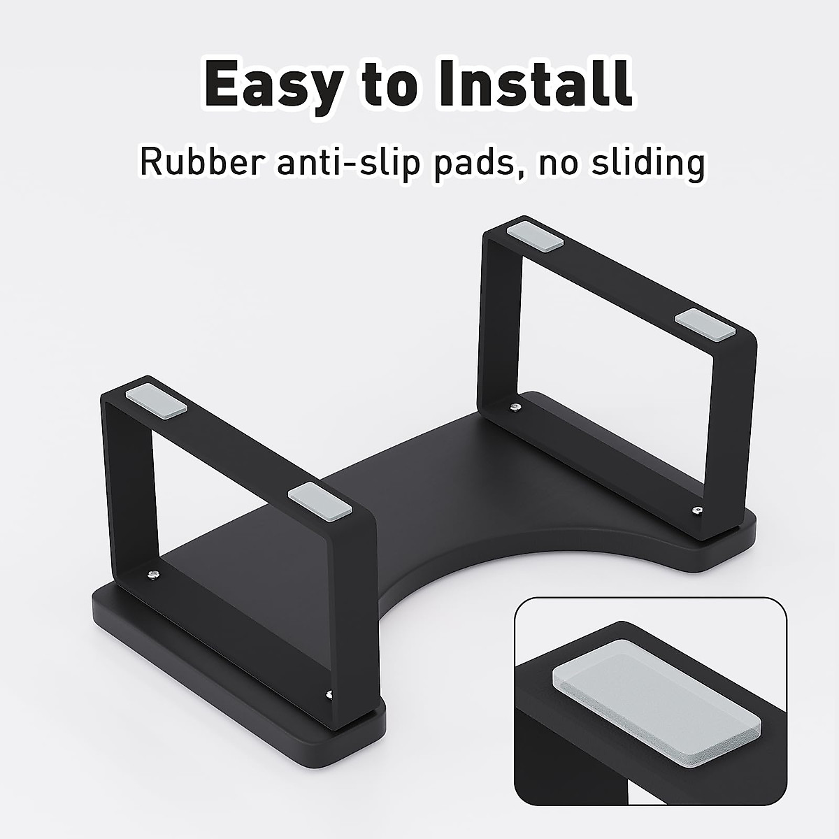 Squatting Potty for Adults, 7in Wooden Poop Stool Adult, Matte Black Bamboo Toilet Stool Squat Adult, Wood Pooping Stool for Bathroom, Toilet Foot Stool for Kids with Non-Slip Mat