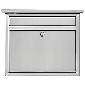 Architectural Mailboxes Maya Stainless Steel, Locking, Wall Mount Mailbox, 2417PS-10, Stainless Steel, Medium Capacity