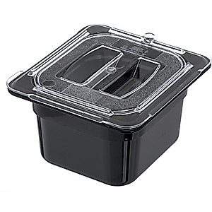 Carlisle FoodService Products 10310U07 StorPlus Sixth Size Polycarbonate Universal Handled Food Pan Lid, Clear (Pack of 6)