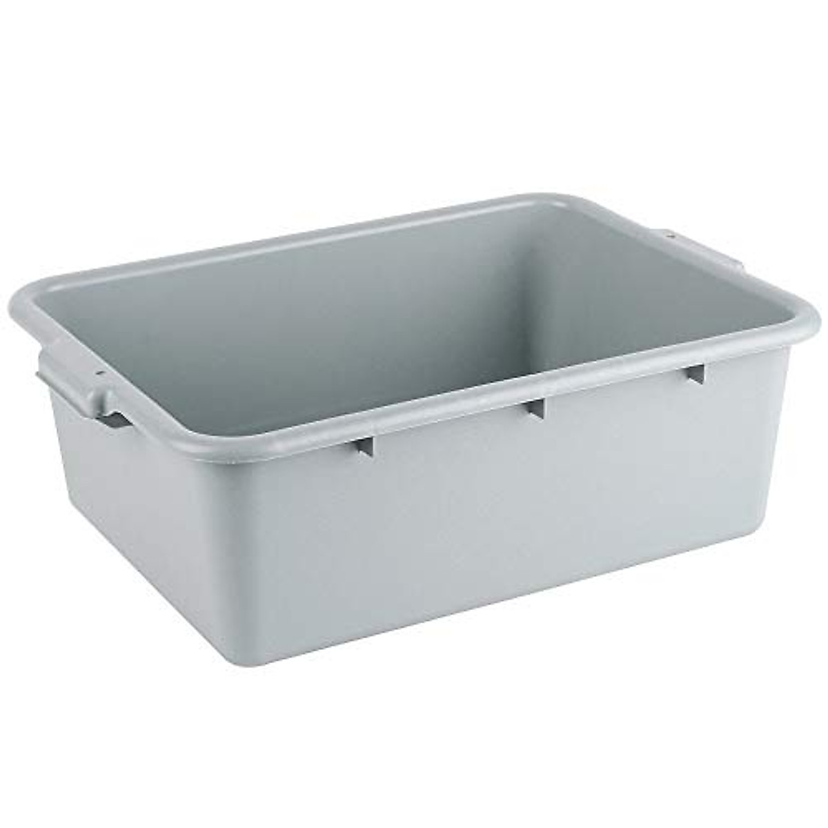 Thaweesuk Shop New 12 Pack 20" x 15" x 7" Gray Polypropylene Plastic Bus Dish Restaurant Tub w/Lid of Set