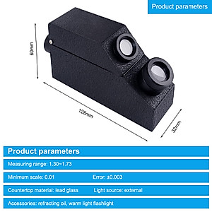 Arsor Jewelry Refractometer, 1.30 to 1.81 Professional Gemstone ldentification Gemological Gemstone Gem Refractometer Portable Jeweler Tester Tool for Measuring The Refractive Index Jewelry