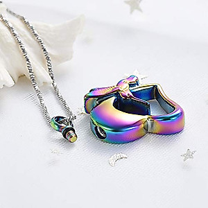 Yinplsmemory Cremation Jewelry Hummingbird Urn Necklace for Ashes Stainless Steel Heart Cremation Lockets for Ashes Holder