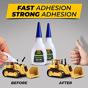 Y'allCanDiy Super Glue for Plastic 20g (.7 oz) - Heavy Duty Glue for Legos & Miniatures. CA Glue Adhesive for PLA, 3D Printing, Toys, Car, ABS, PVC, DIY Kits