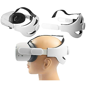 Syolin Q2 Adjustable Head Strap for Oculus Quest 2, All-in-one Vr Headset Adjustable Lightweight Ergonomic Comfortable Head Strap Reduce Head Pressure Comfortable Touch.